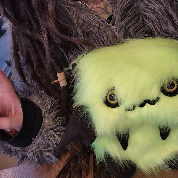 Creepy the Yellow Floof Monster Friend Backpack/messenger Bag/monster ...