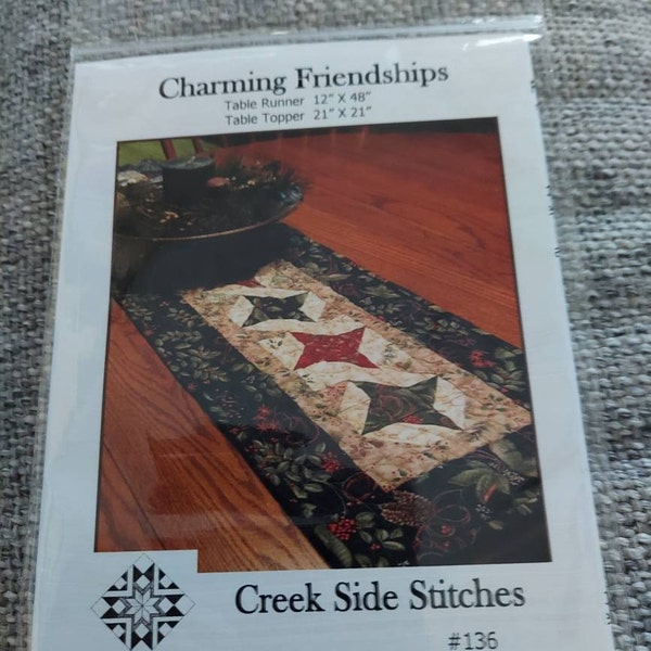 Charming Friendships-table Runner Pattern charm Pack Table Runner Table ...