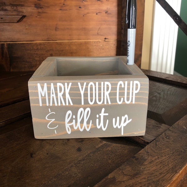 Mark Your Cup/party Cup Holder/red Solo Cup Holder/cup Caddy/wood Caddy ...