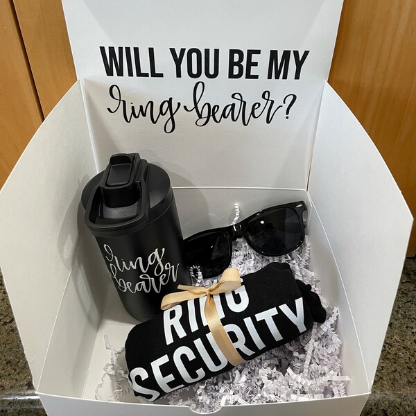 Ring Bearer Proposal Set Will You Be My Ring Bearer Ring Security Shirt ...