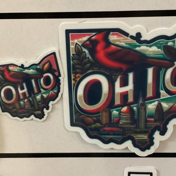 Ohio, Stickers, Weatherproof Sticker, Travel Journal, Suitcase Sticker ...