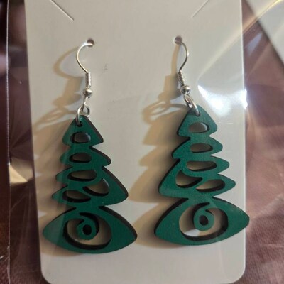 Stud Earring Svg Bundle Laser Cut File for Glowforge, Wood Earring Svg ...