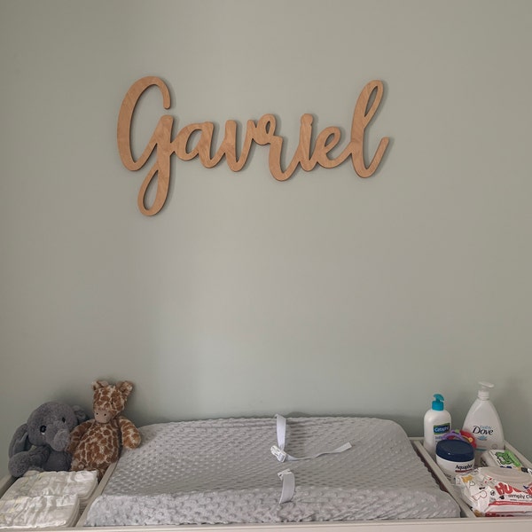 Above Crib Name Sign ~ Wooden Name Sign 12" to 55" Wide! - Custom Name ...