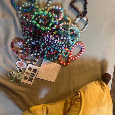 Set of 10 SPOOKY KANDI Beaded Bracelets Scary, Dark, Emo, Goth ...