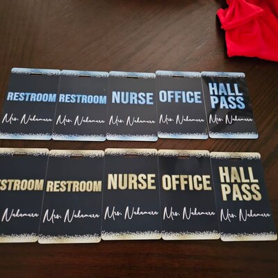 Science Theme Classroom Hall Passes for Teachers, Personalized, Set of ...