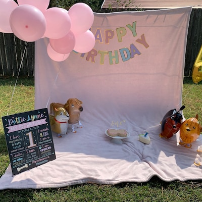 Dog First Birthday Sign Puppy 1st Birthday Poster Puppy - Etsy