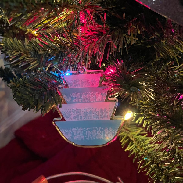 Pyrex Inspired Christmas Ornament: Retro Kitchen Tree Decoration - Etsy