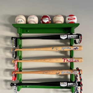 15 Mini Bat Horizontal Display Rack With Baseball Shelf | Etsy