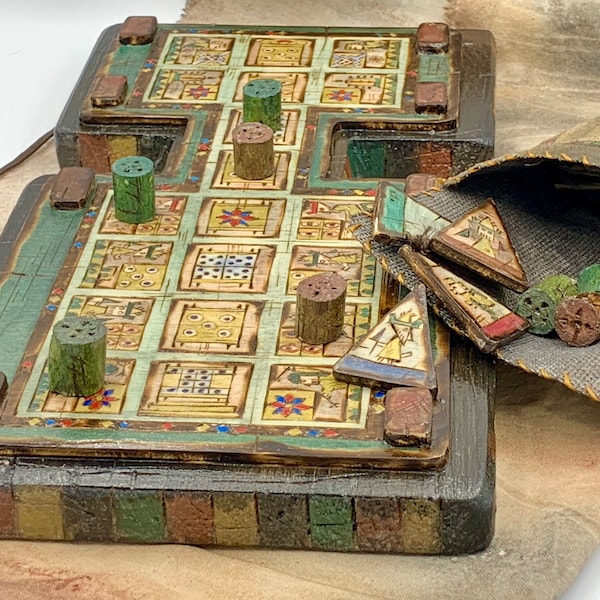 Handmade Royal Game of Ur: Ancient Mesopotamia Board Game, Pyrography ...