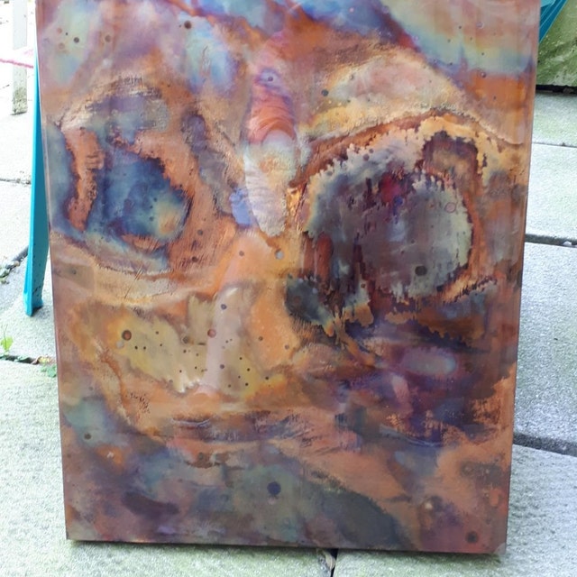 Paintings. sculptures on copper flame painted by ColoriFlam