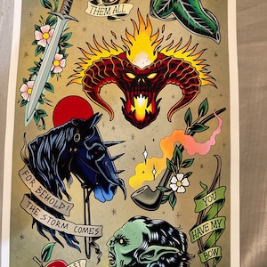 Zelda Tattoo Flash Sheet Art Print - Etsy