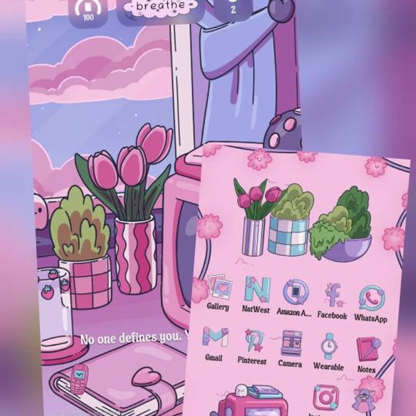 Y2K Aesthetic Icon Pack for Ios, Android & Tablet Wallpapers Widgets ...