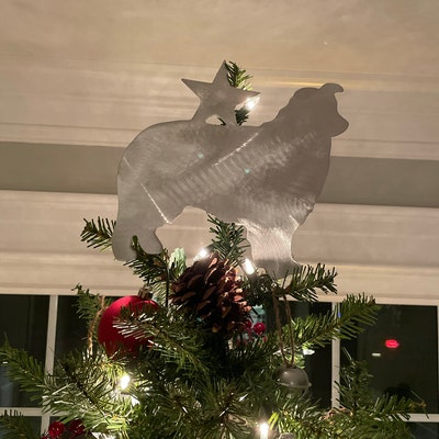 Australian Shepherd Dog, Tree Topper, Holiday Decoration, Wreath ...