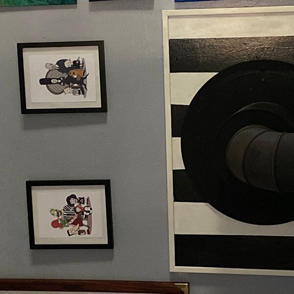 Beetlejuice Cult Classic 80s Movie Art Print Lydia Deetz & Beetlejuice Pair Wall Art Gothic Gift ...