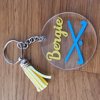 Personalised Netball Keyring / Personalised Netball Keychain / Sports ...