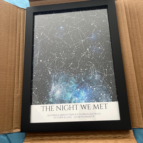 Custom Star Map - Unique Romantic Gift for Him or Her - Personalized ...