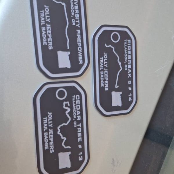 Custom Off-road Trail Badges for Jeep, Truck, Broncho, Chevy, Ford 4x4 ...