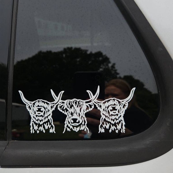 Highland Cows Cute Western Vinyl Decal, Car Truck Automotive Sticker - Etsy
