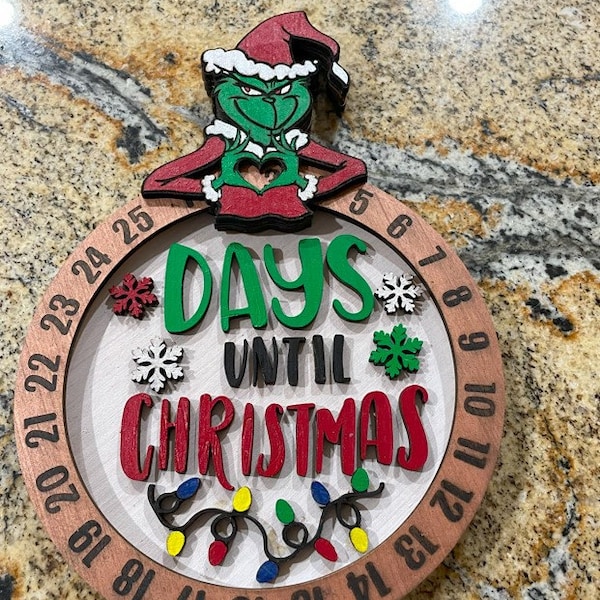 Christmas Cartoon Countdown Svg, Christmas Countdown Svg, Countdown ...