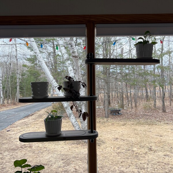 Swivel Shelf With Drip Groove for Window or Wall, Industrial Pipe Shelf ...