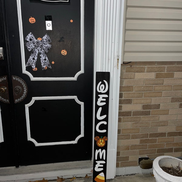 Double Interchangeable Mickey Mouse Inspired Seasons Welcome Sign - Etsy