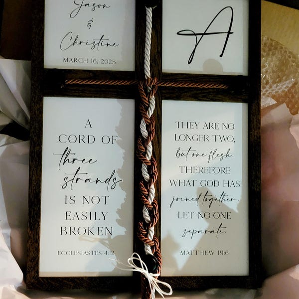 Custom Trinity Braid for Unity Ceremony, Personalized Wedding Rustic ...