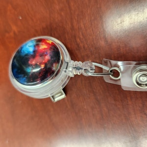 Vintage Map and Compass Retractable Badge Holder Compass Badge Reel ...