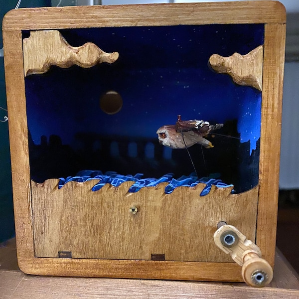 Birds of the Burning Bush Automata. Custom Scene With Oil Painted and ...