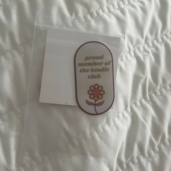 Proud Kindle Club Member Sticker Vinyl Sticker, Laptop Sticker, Book ...