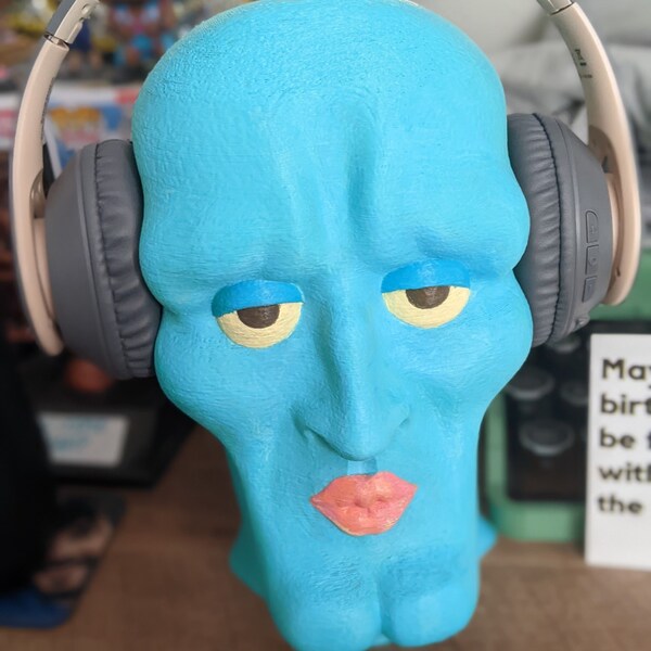 Handsome Squidward Headphone Stand | Gamer Headset Stand | Perfect ...