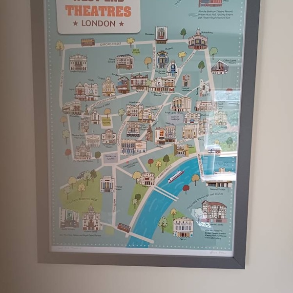 Kent Wall Map, Illustrated Print by Fiona Horan, Travel Poster ...