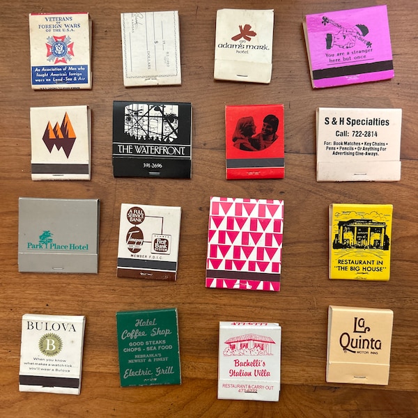 Vintage Matchbooks (lots of 16) - Etsy