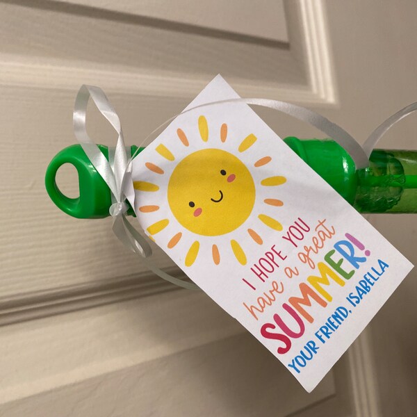 Editable Last Day of School Tag End of Year Friends Gift Tags Great ...