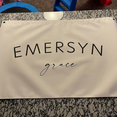 Baby Name Flag Canvas Flag Nursery Name Sign Custom Name - Etsy