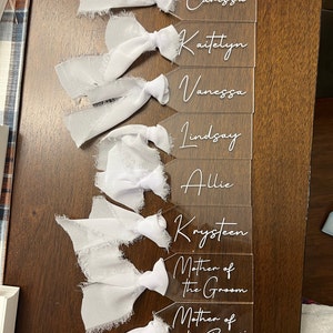 Clear Reusable Acrylic 2x3 Gift Tag Name Tags for Weddings Parties ...