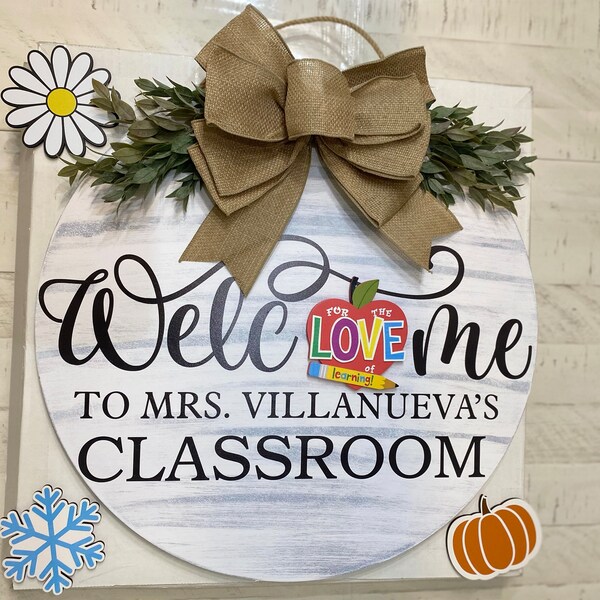 Classroom Door Decor | Interchangeable Sign | Classroom Welcome ...