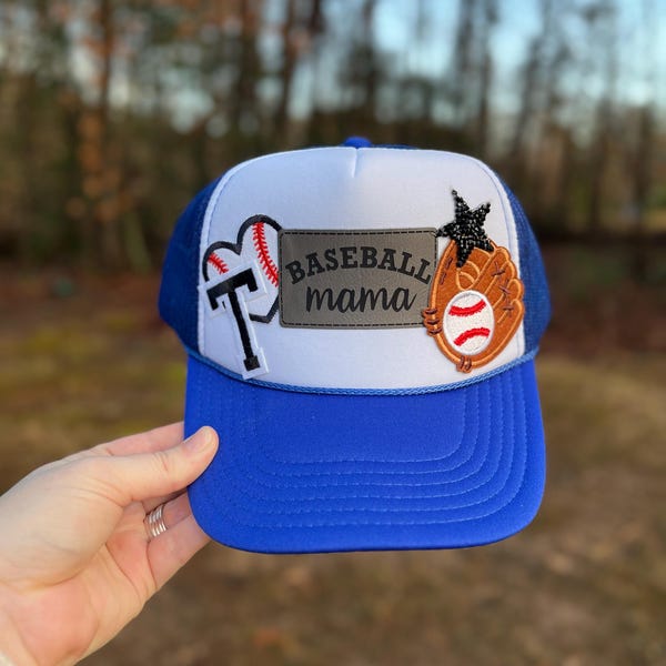 Sports Mama Patch, Patches for Hats, Leather Iron Ons, Sports Mom Hat ...