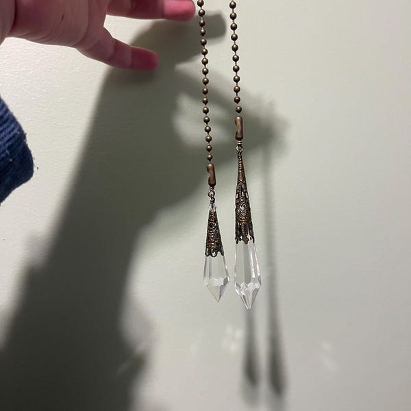 Crystal Ceiling Fan Pull Chain, Light Lamp Pulls, Decorative Pull Chain ...