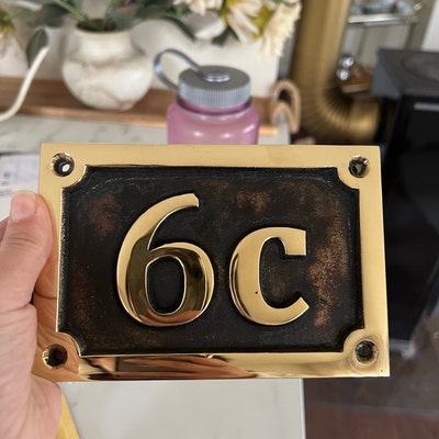 SOLID BRONZE Tudor Rose House Door Address Sign Metal Any - Etsy