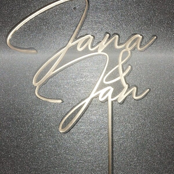 Personalized Cake Topper, Custom Names Cake Topper, Mr and Mrs Cake ...