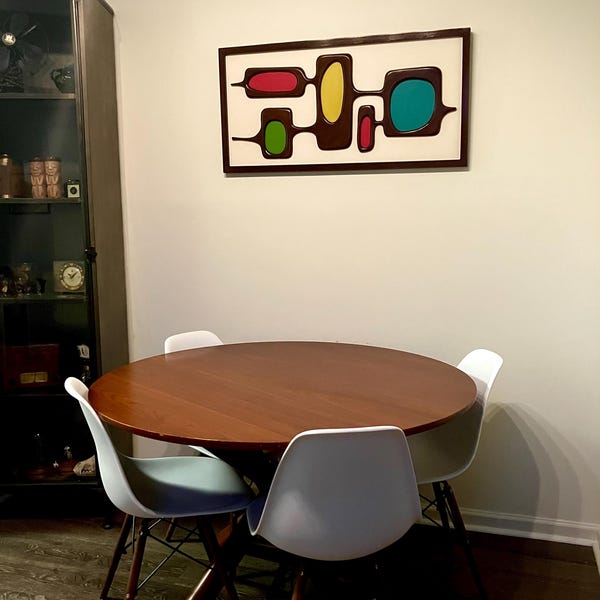 Mid Century Wall Art Wood Googie Tower, 1970s Atomic Age Inspired ...