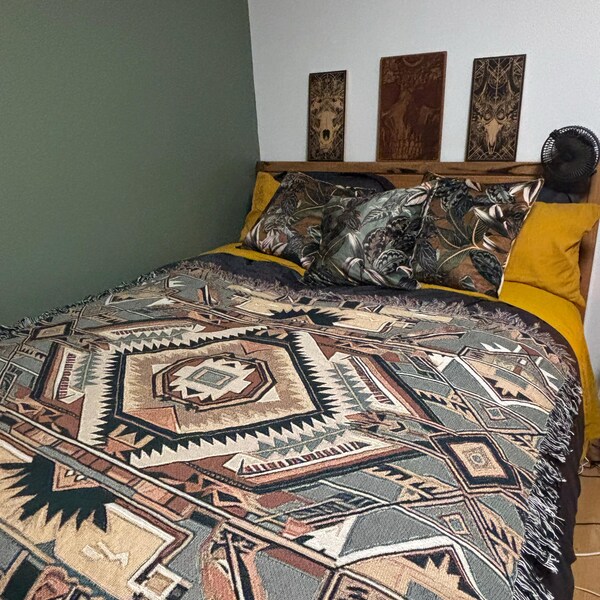 Medieval Tree of Life Throw Blanket Tapestry Rug | Woodland Woven Wall ...