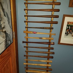 Vertical Baseball Bat Display Rack for Regular Bats priced by | Etsy