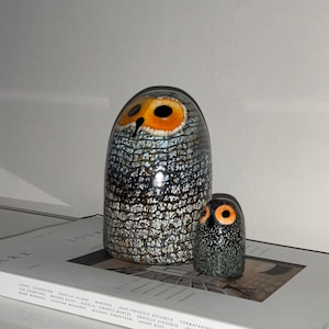 Oiva Toikka Atlas Art Glass KOP Small Company Bird Rare Silver and ...