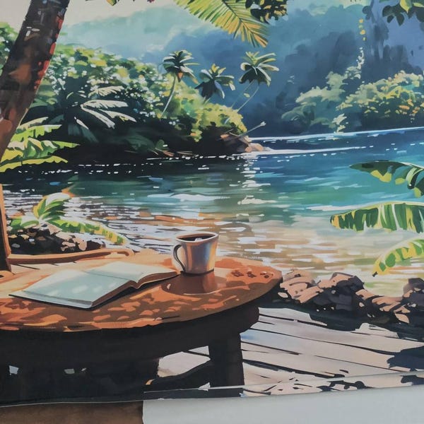 Caribbean Market Print of Stall With Fresh Produce Caribbean Art Gift ...