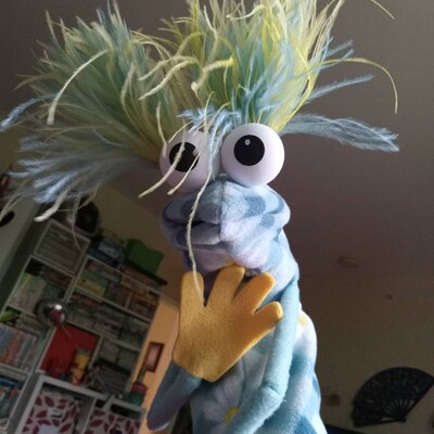 Puppet, Hand and Rod, With 2 Feather Plumes and 1 Hand Rod. Adult Size ...