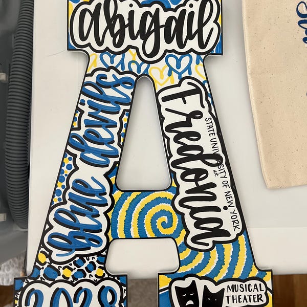 Custom College Wooden Letters - Etsy