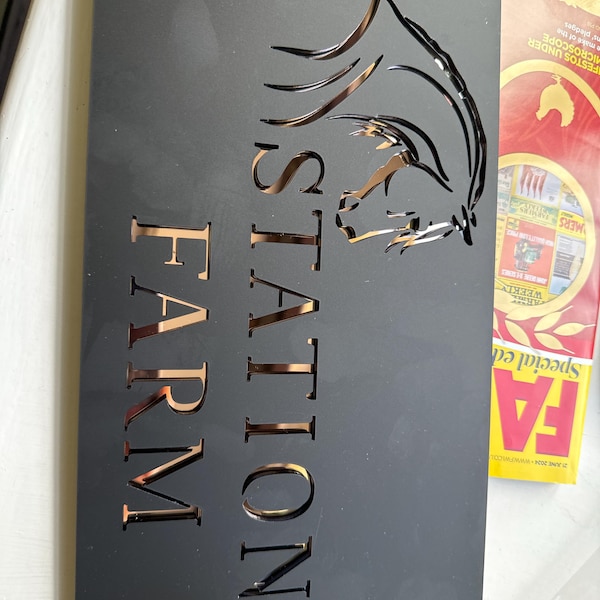MODERN HOUSE SIGN | Address Plaque | House Number | House Signs | 290 X ...