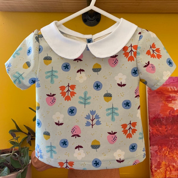 Peter Pan Collar Top PDF Sewing Pattern - Etsy
