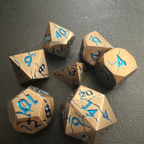 Arcane Fissure Metal Dnd Dice Set | for TTRPG Games Such as Dungeons ...